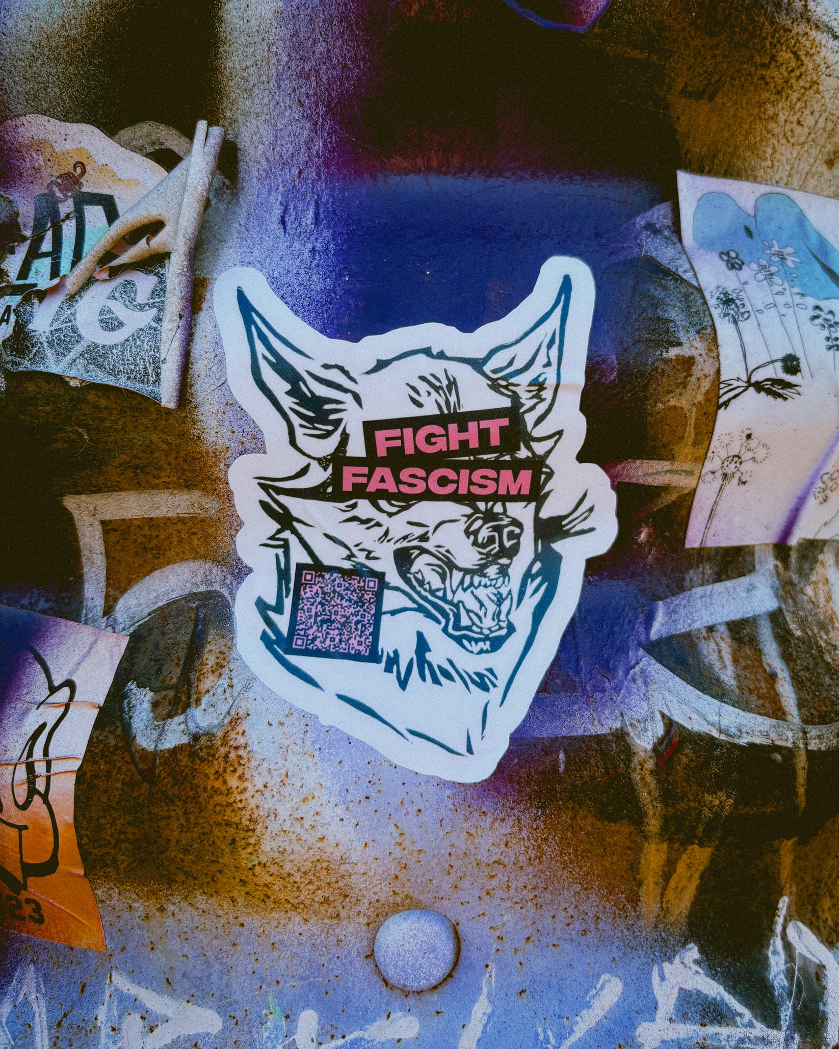 Fight Fascism Sticker – Erin Fong Studio
