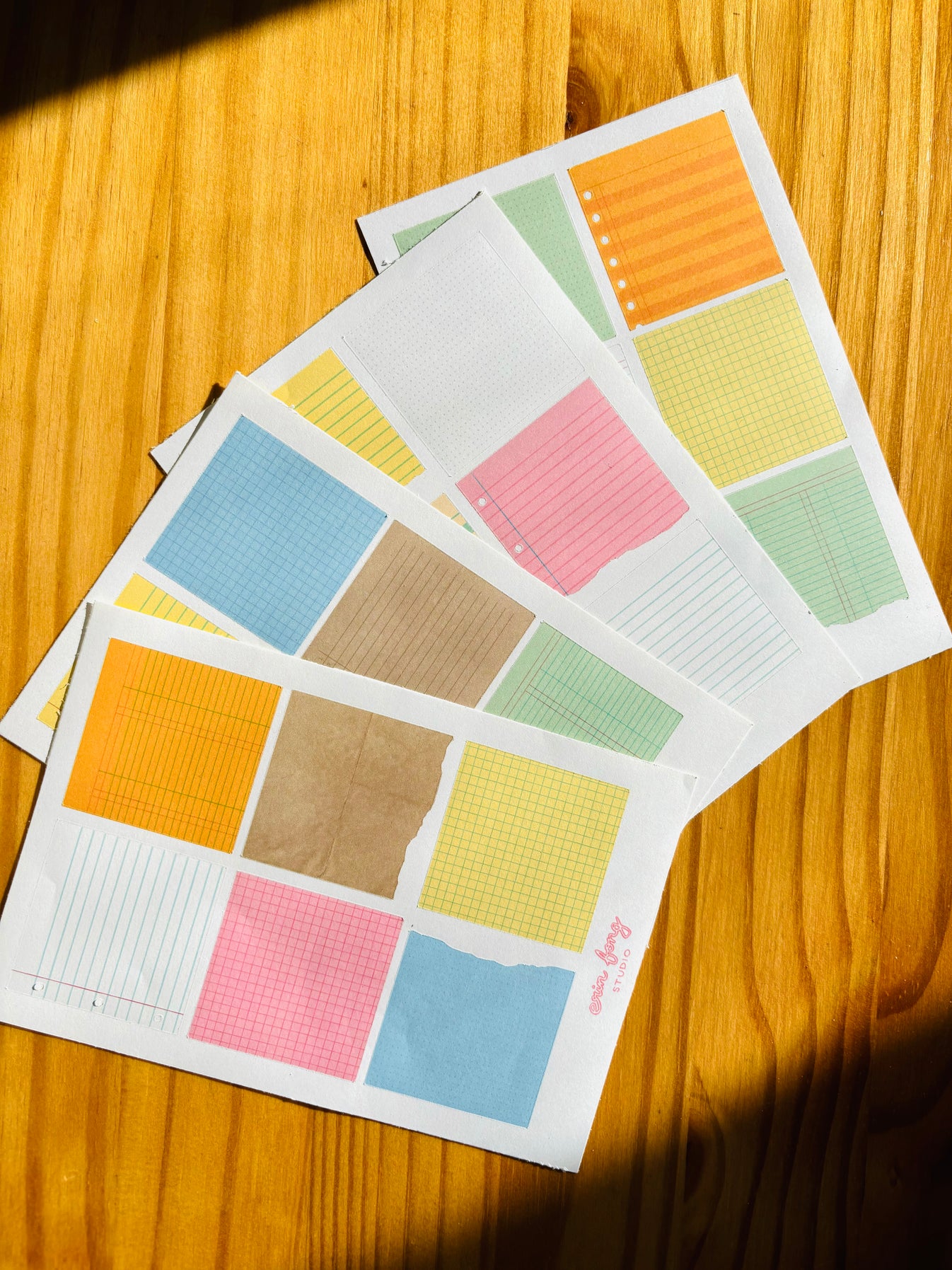 Vintage Paper Matte Sticker Sheets | Pack of 4 – Erin Fong Studio
