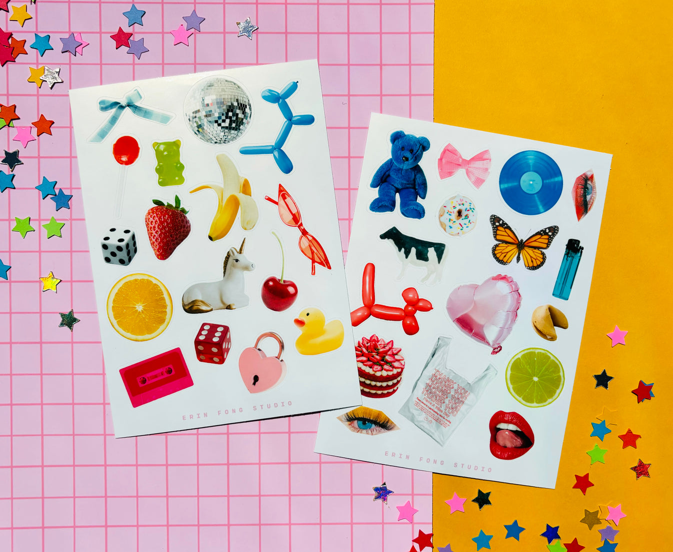 PNG Scrapbooking Sticker Sheet – Erin Fong Studio